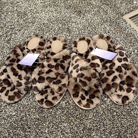 stars above | Shoes | 2 Target Stars Above Leopard Slippers Nwt | Poshmark